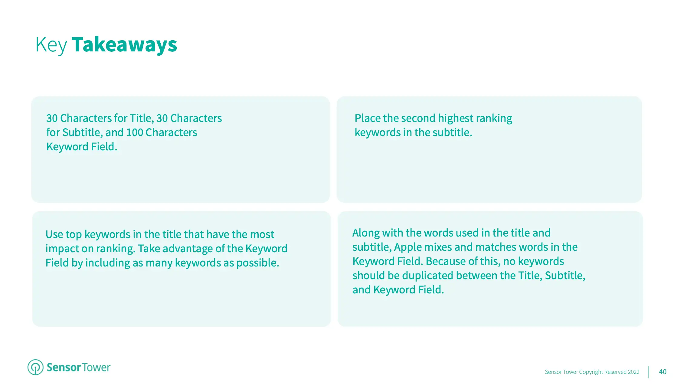 Optimizing Your App Using Sensor Tower’s ASO Playbook