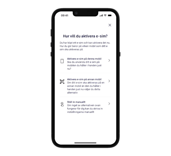 Aktivera e-sim | Telenor