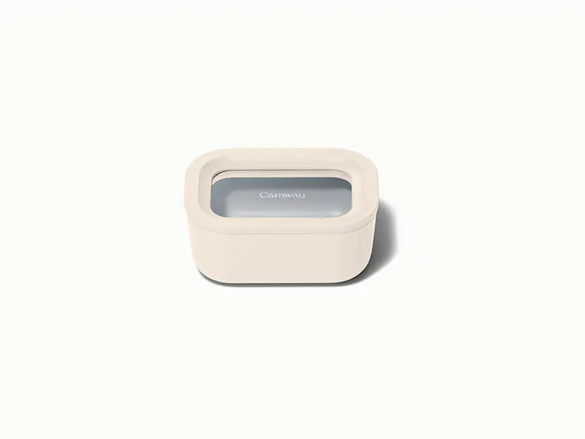 Large Glass Container | Ceramic-Coated Food Storage Container | Caraway