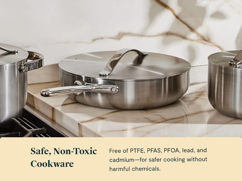 Stainless Steel Sauté Pan with Lid | Caraway