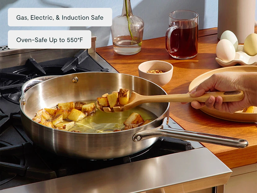 Stainless Steel Sauté Pan with Lid | Caraway