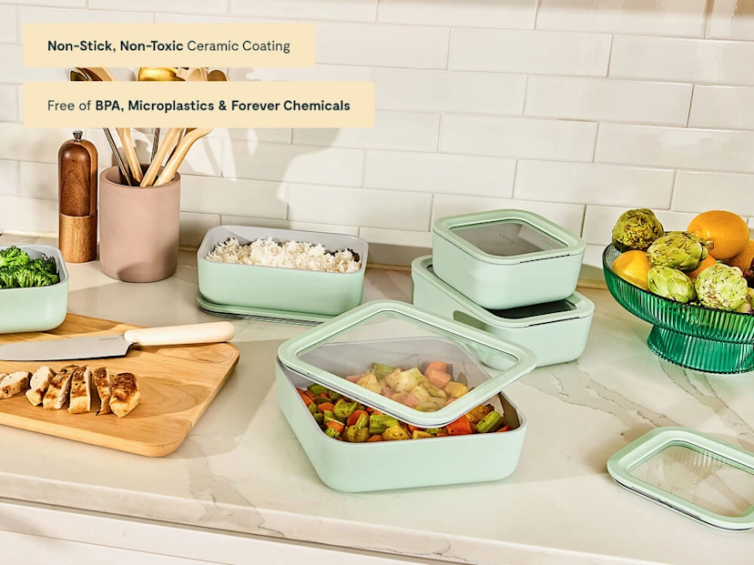 Glass Food Storage Containers with Lids | Caraway