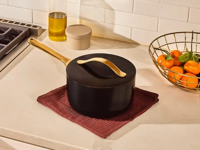 Ceramic Sauce Pan | Non-Stick Sauce Pan with Lid | Caraway