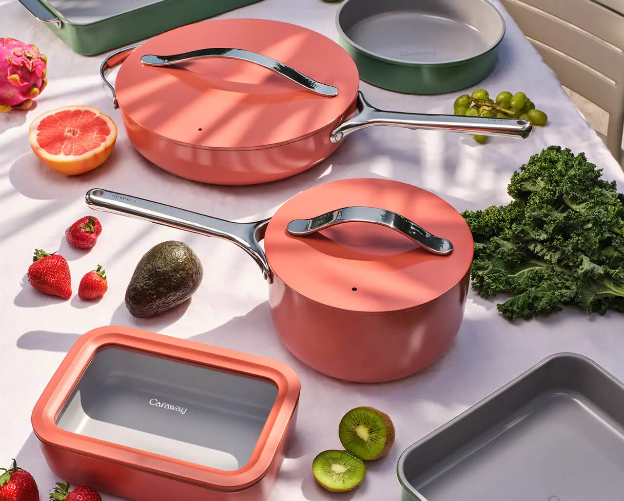 Ceramic Non-Stick Cookware: Non-Toxic Pots and Pans | Caraway