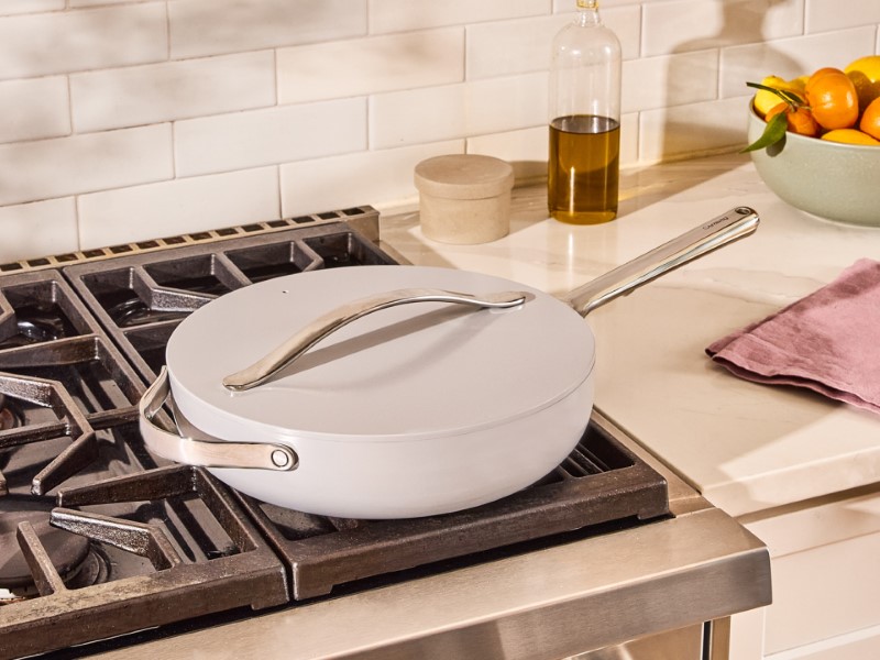 Sauté Pan | Large Sauté Pan with Lid | Induction, Gas, & Electric Safe ...