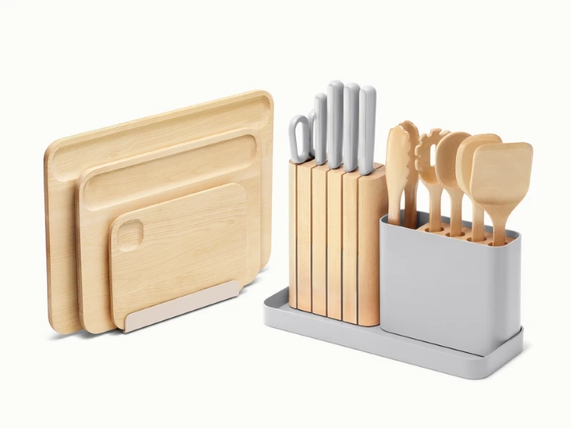 Prep & Boards Set | Non-toxic Knife, Utensil & Cutting Boards | Caraway