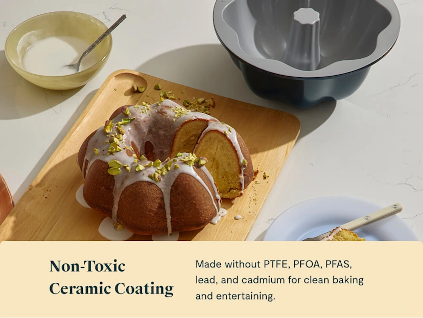 Fluted Cake Pan | 9.5” Non-Stick Ceramic Baking Pan | Caraway