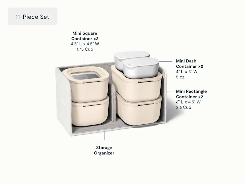 Mini Food Storage Set | Glass Food Storage Containers with Lids | Caraway
