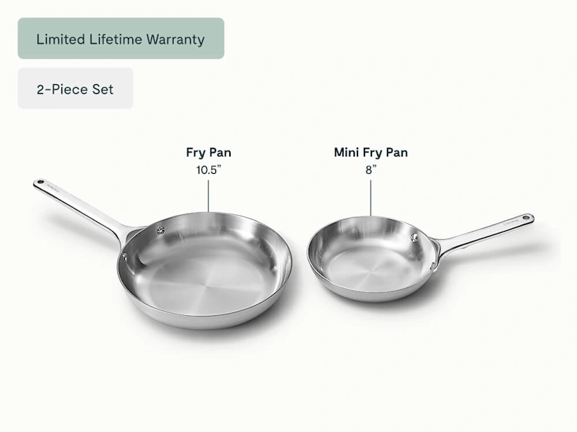 Stainless Steel Fry Pan Duo | Caraway
