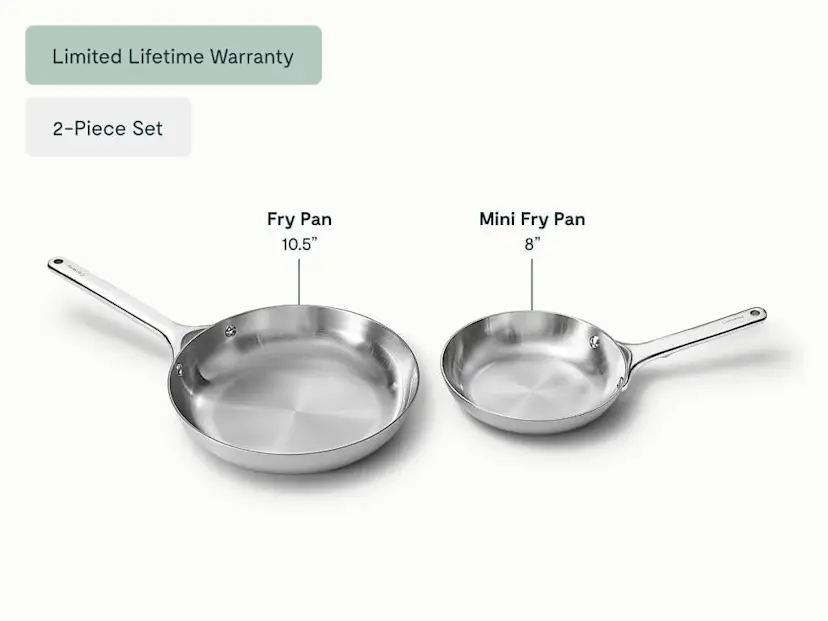 Stainless Steel Fry Pan Duo | Caraway