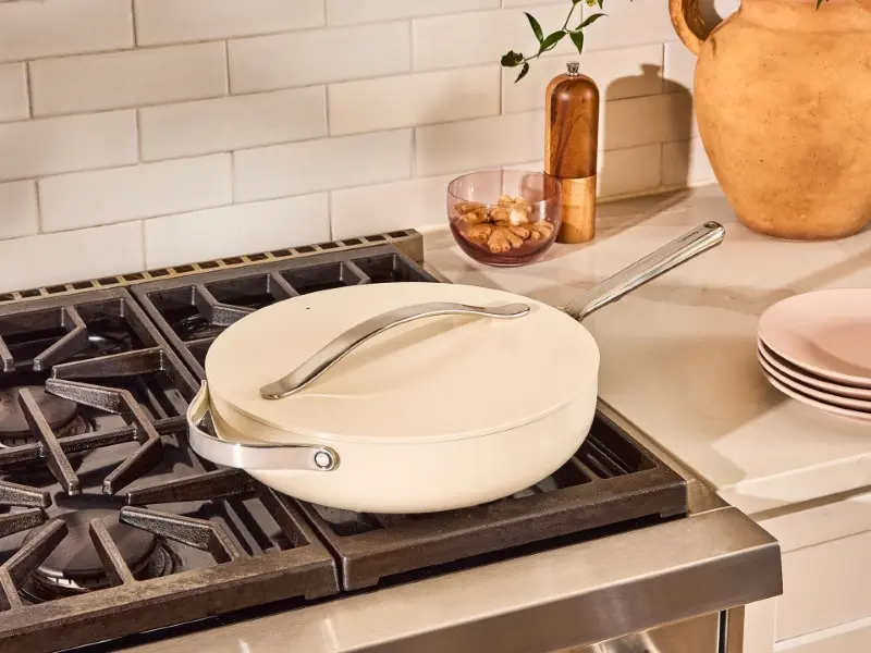 Sauté Pan | Large Sauté Pan with Lid | Induction, Gas, & Electric Safe ...