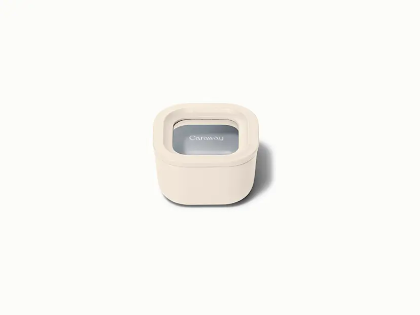 Mini Square Container | Ceramic-Coated Glass Storage | Caraway