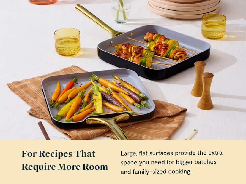 Square Pan Duo | Non-Toxic Coating for Grilling and Frying | Caraway