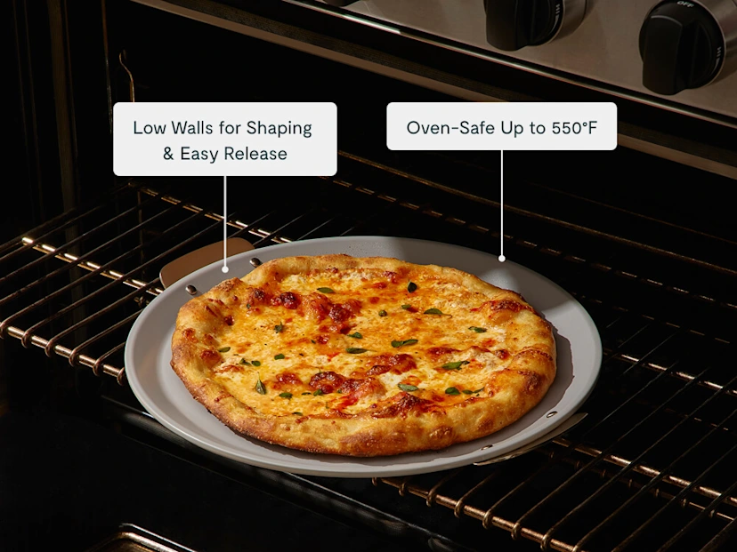 Pizza Pan | 15” Non-Stick Ceramic Baking Pan with Handles | Caraway