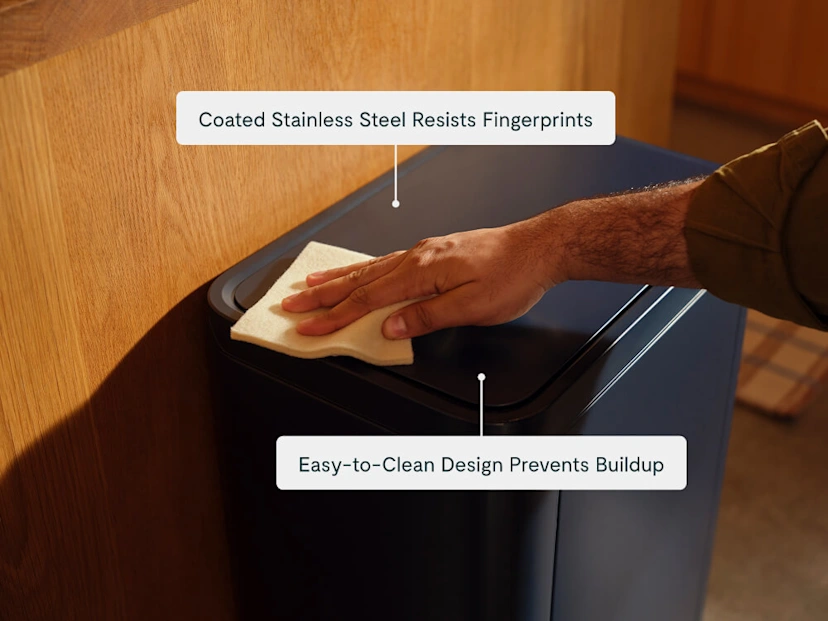 Modern Stainless Steel Kitchen Trash Can – 45L Rectangular Step Trash ...