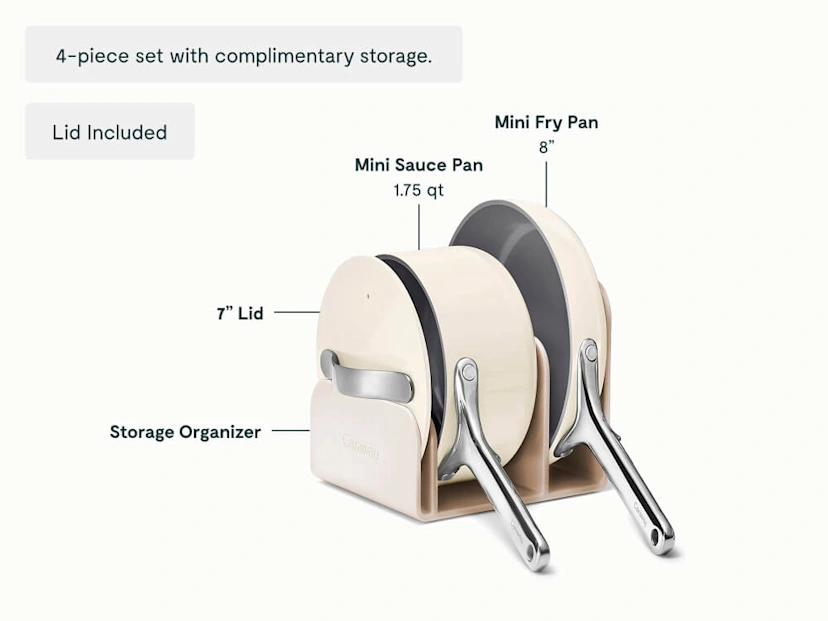 Mini Fry Pan & Sauce Pan Duo | Ceramic Non-Stick & Non-Toxic | Caraway