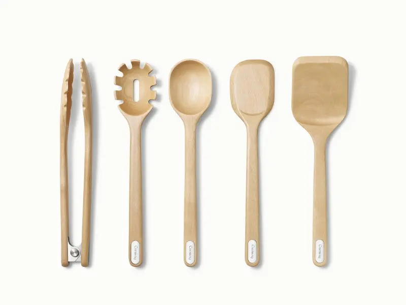 Utensil Set | 5-Piece Wooden Cooking Utensils | Caraway