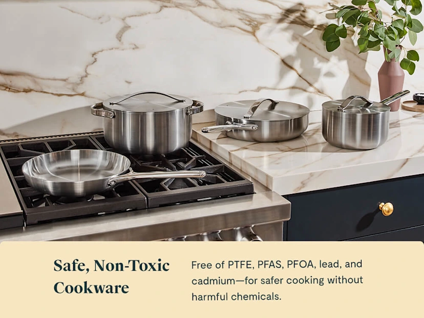 5-Ply Stainless Steel Cookware Set | Pots and Pans Set | Caraway