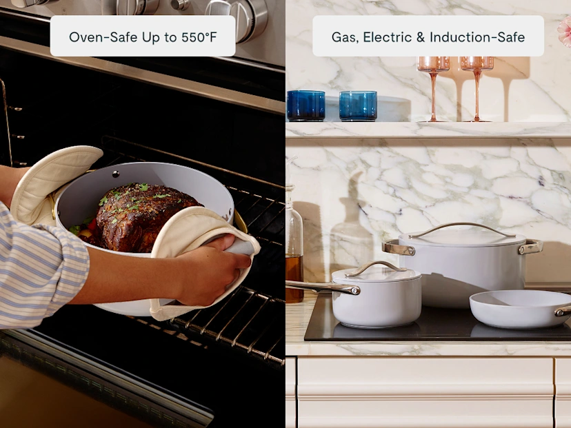 PFAS-Free Ceramic Cookware Set | Non-Toxic Pots & Pans Set | Caraway