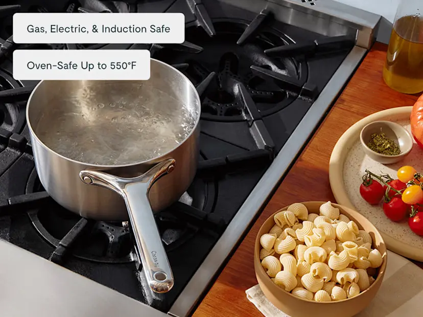 Stainless Steel Sauce Pan with Lid | Caraway