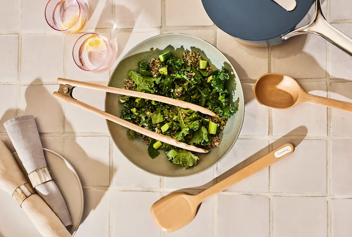 Utensil Set | 5-Piece Wooden Cooking Utensils | Caraway