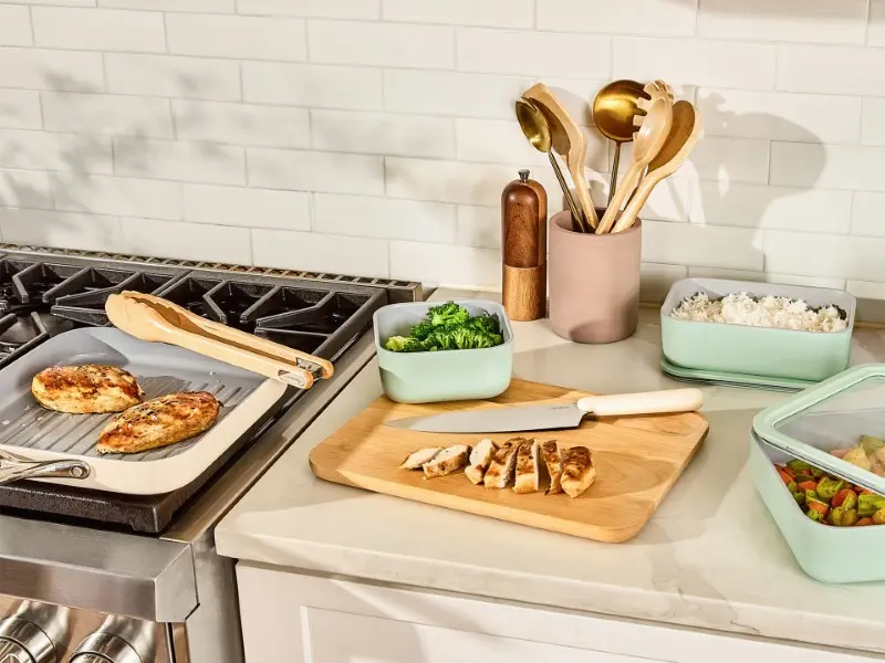 Utensil Set | 5-Piece Wooden Cooking Utensils | Caraway