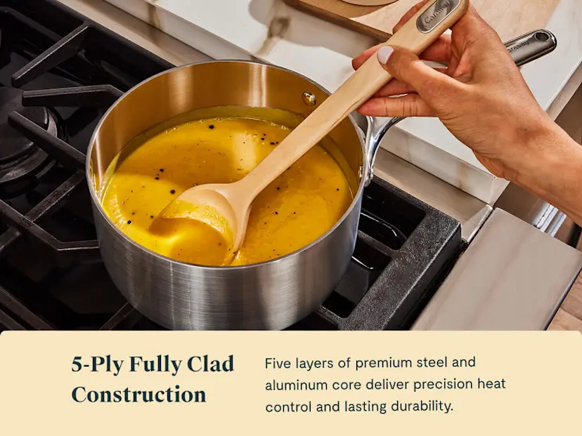 Stainless Steel Sauce Pan with Lid | Caraway