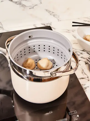 Non-Toxic Ceramic, Cast Iron, and Stainless Steel Cookware | Caraway