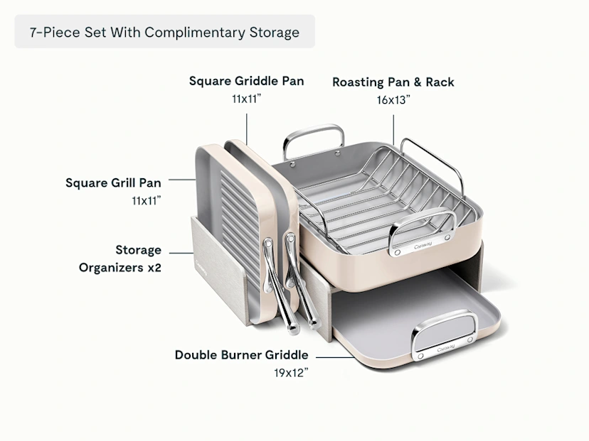 Squareware Set | 7-Piece Square Cookware | Caraway