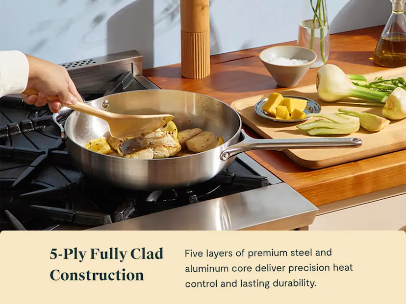 Stainless Steel Sauté Pan with Lid | Caraway