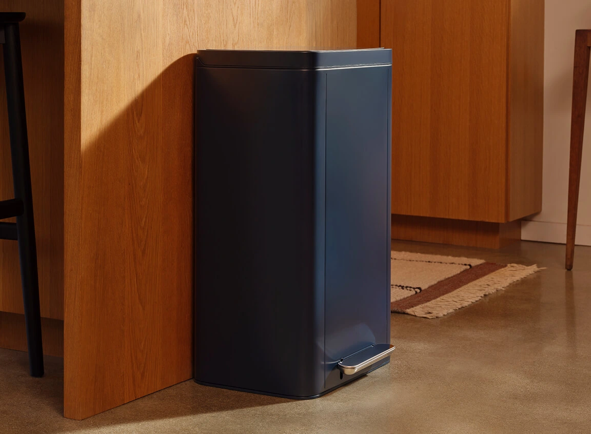 Dual Kitchen Trash Can & Recycling Bin – Modern Stainless Steel Waste ...