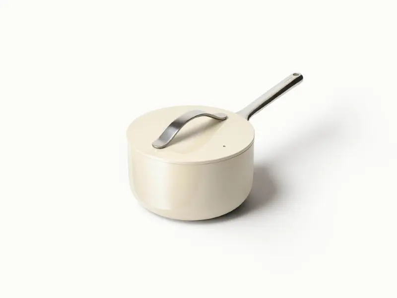 Ceramic Sauce Pan | Non-Stick Sauce Pan with Lid | Caraway