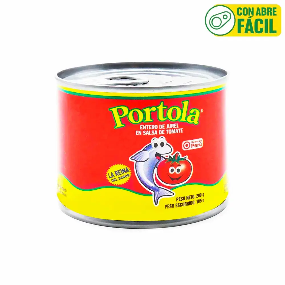 Entero De Jurel Medio Tall En S/Tomate Portola Caja X 200 Gr X 12 Uni