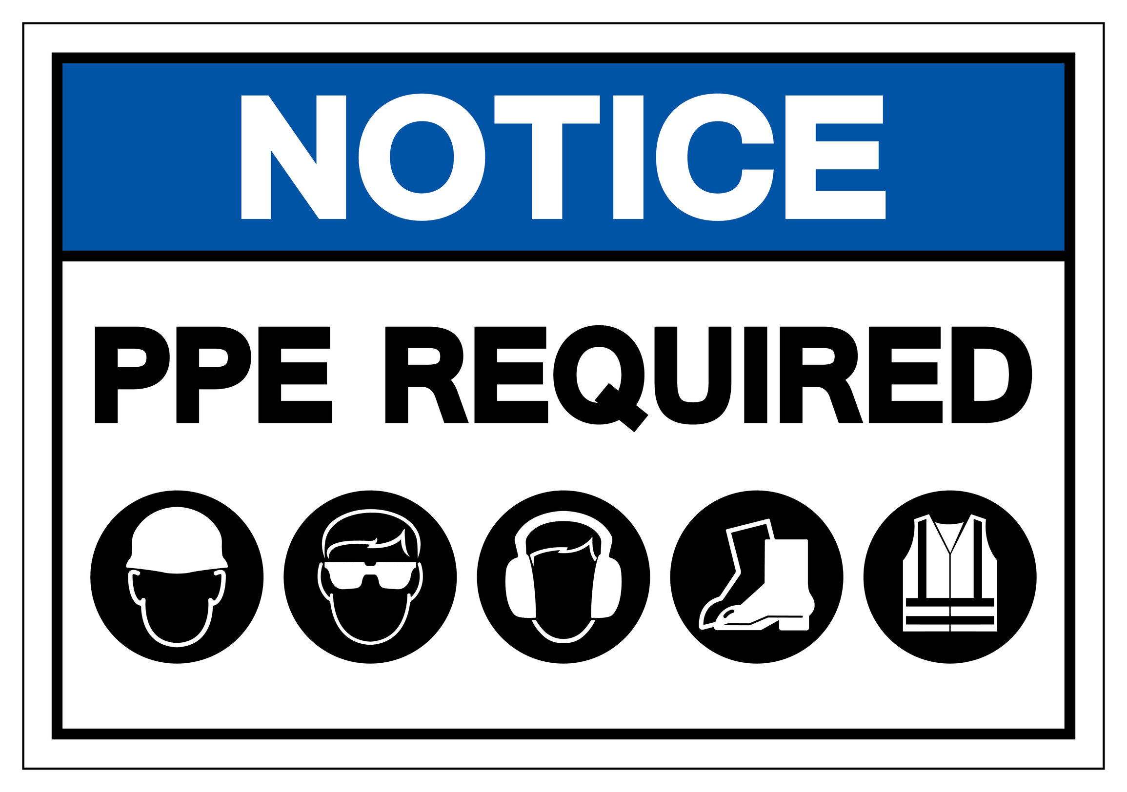 Health And Safety Signs And Symbols For A Workshop