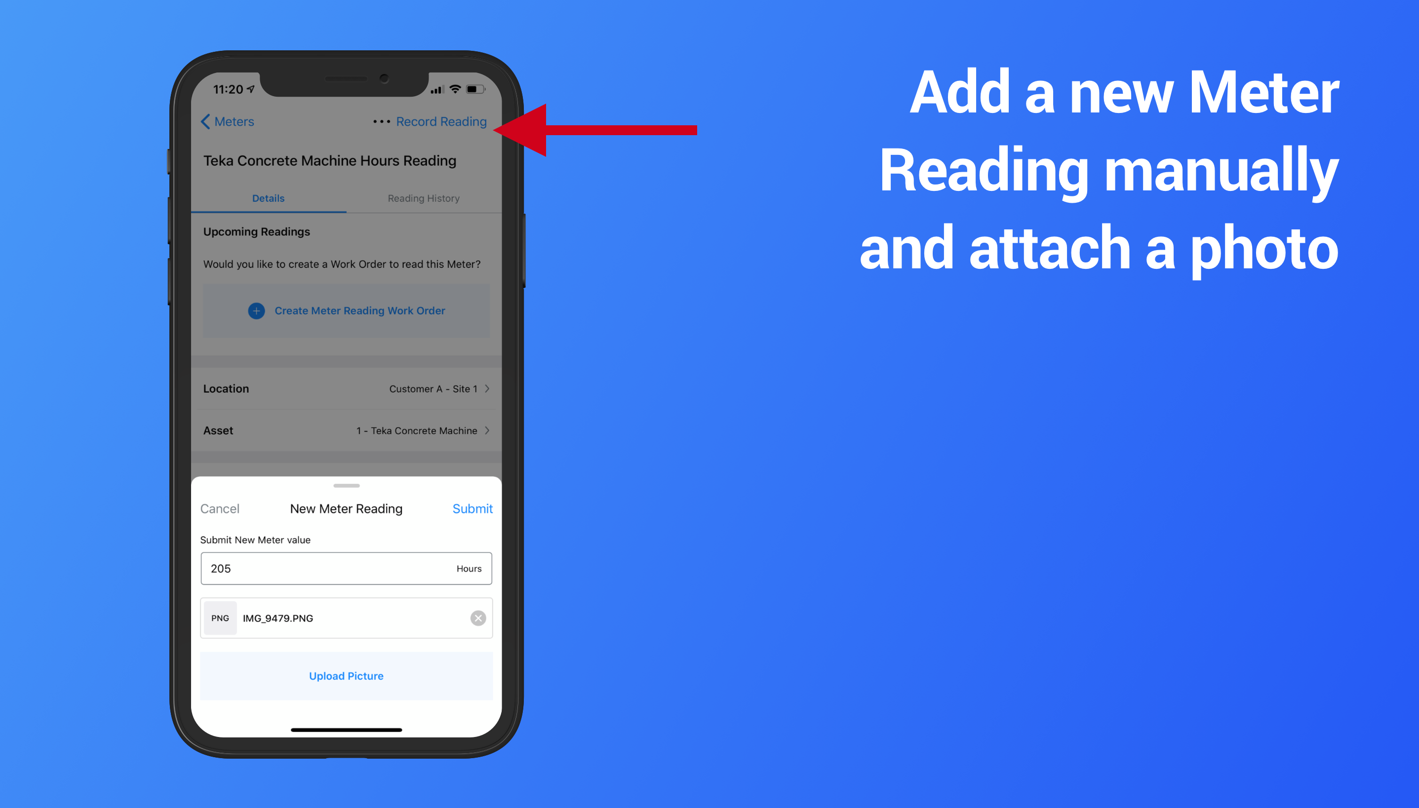 To record a Meter Reading without an assigned Work Order, select Record ...