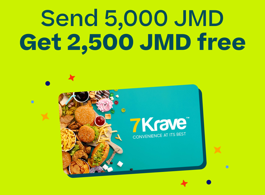 Spend 5000JMD & Get 2500JMD free with Ding X 7Krave | Ding