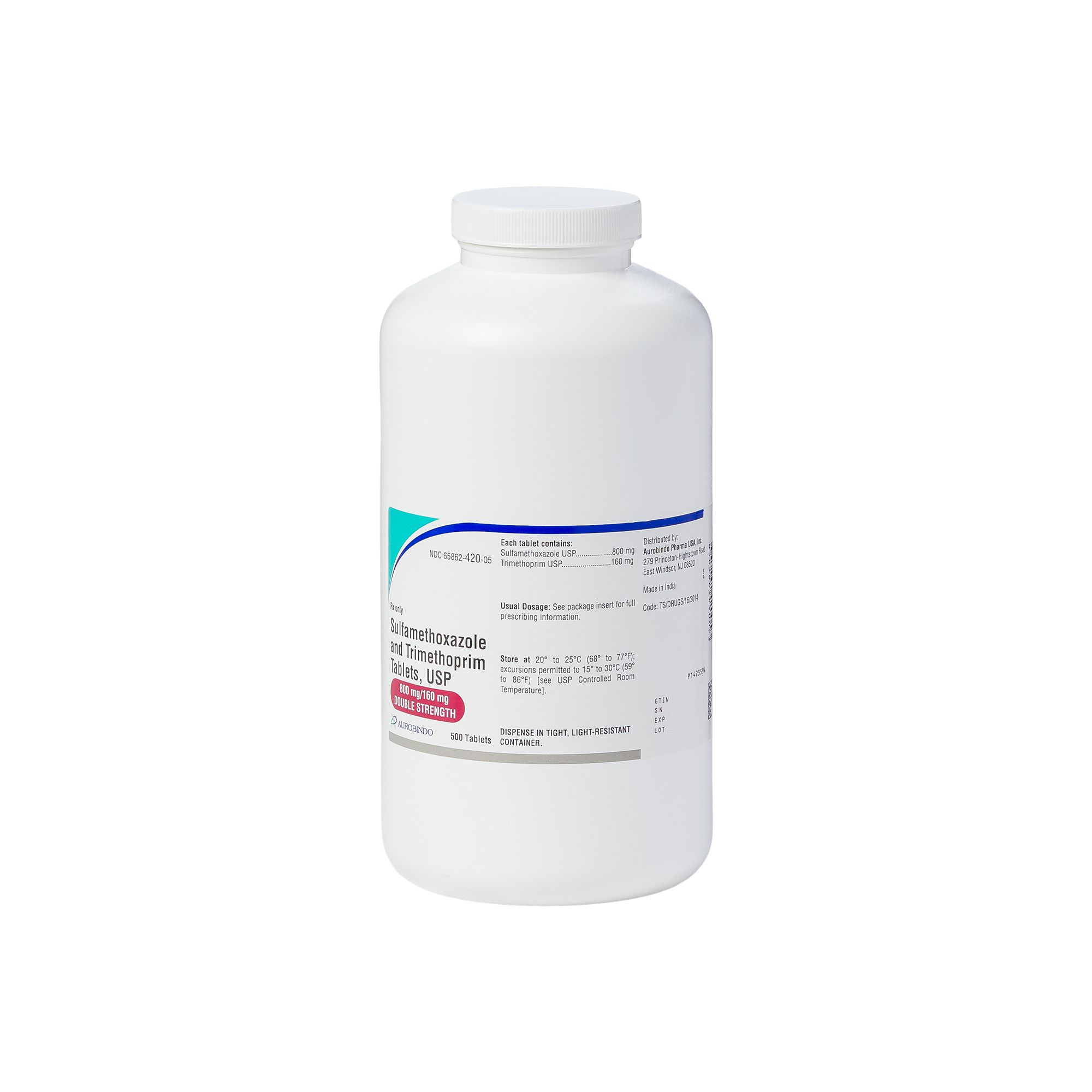 Sulfamethoxazole-Trimethoprim (SMZ TMP) 800/160mg Tablets, 500 Count | FBN