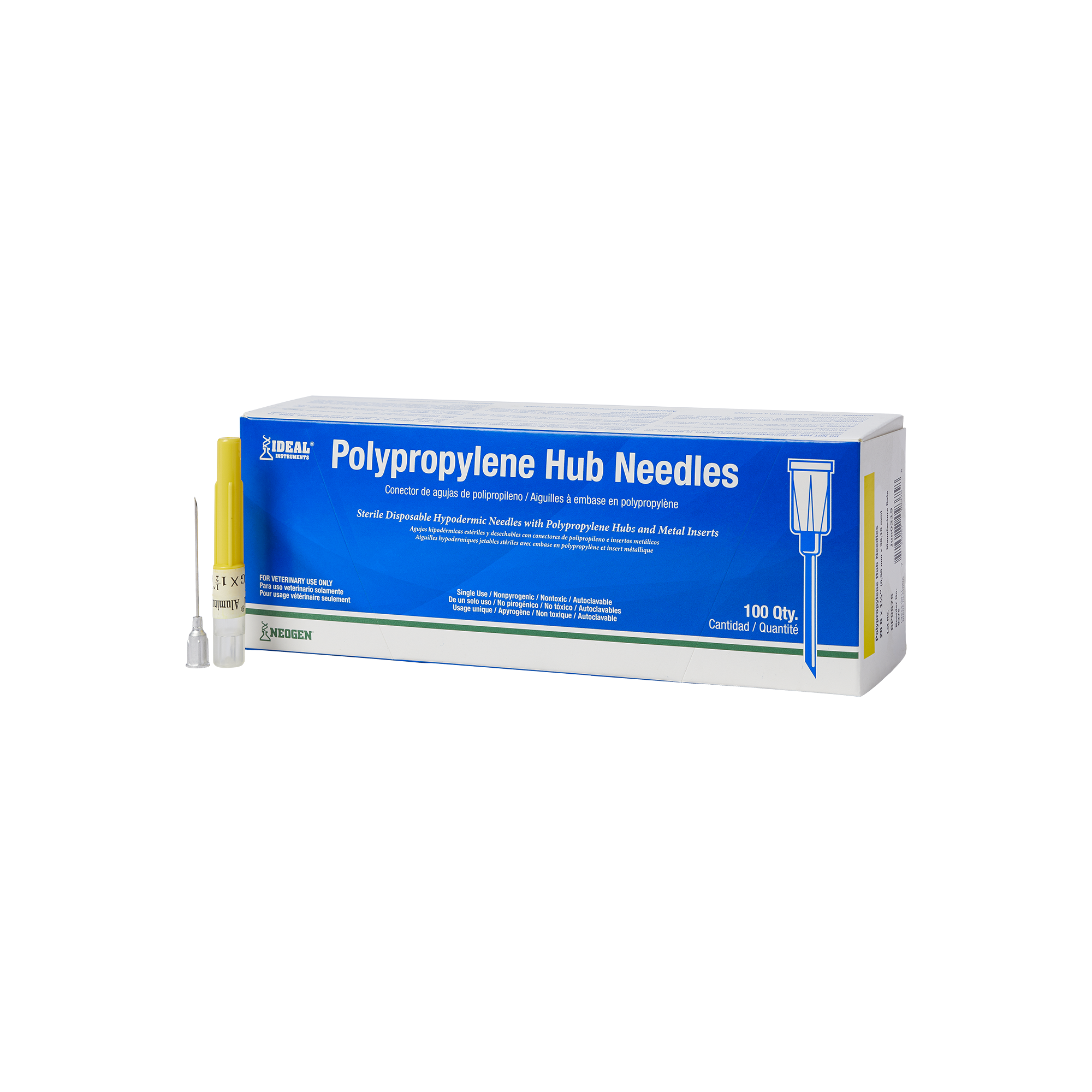 20G X 1-1/2" Polypropylene Hub Needle, 100 Count | FBN