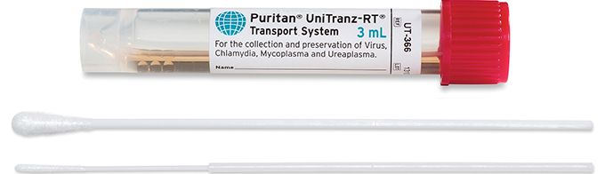 Puritan® UniTranz-RT™ Transport System w/ Sterile Polyester Tipped Swab ...