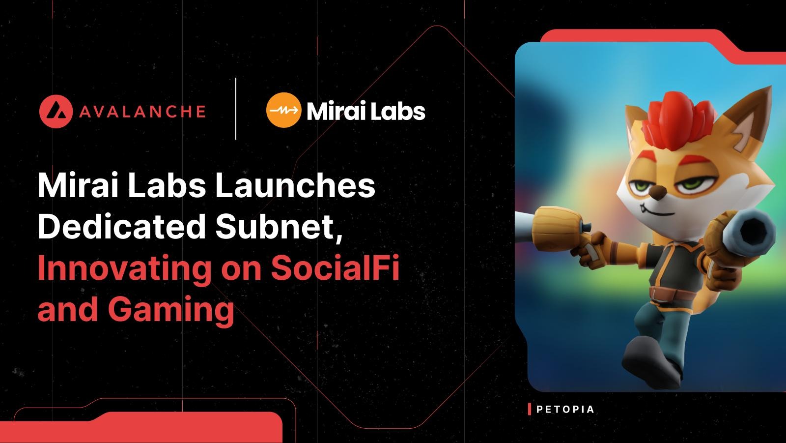 Mirai Labs Blends SocialFi and Web3 Gaming, Migrates to an Avalanche ...