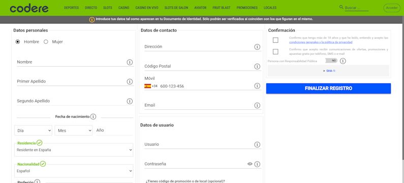 Reseña de Codere Casino 2024 Bono 100% hasta 200€ ⭐