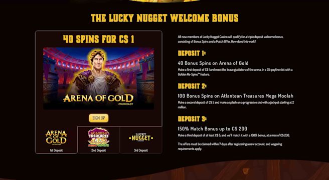 Lucky Nugget Review 2024 - $200 Bonus + 140 Free Spins