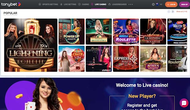 Tonybet Casino Review 🥇 Bonus: NZ$1,500 + 120 Free Spins