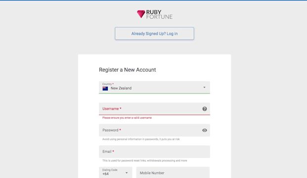 Ruby Fortune NZ Casino Review - NZ$750 Welcome Bonus ⭐