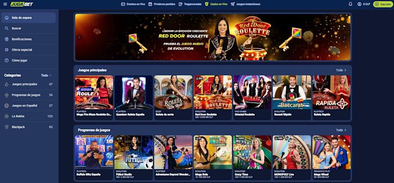 Reseña de JugaBet Casino ⭐ Bono $300,000 CLP + 100 Giros