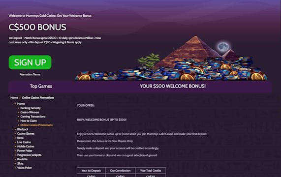 Mummys Gold Casino Review 2024 - $500 Bonus 🏅
