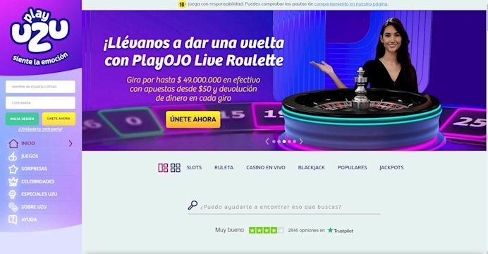 Reseña de PlayUZU Casino ⭐ 50 Giros Gratis (Sin Rollover)