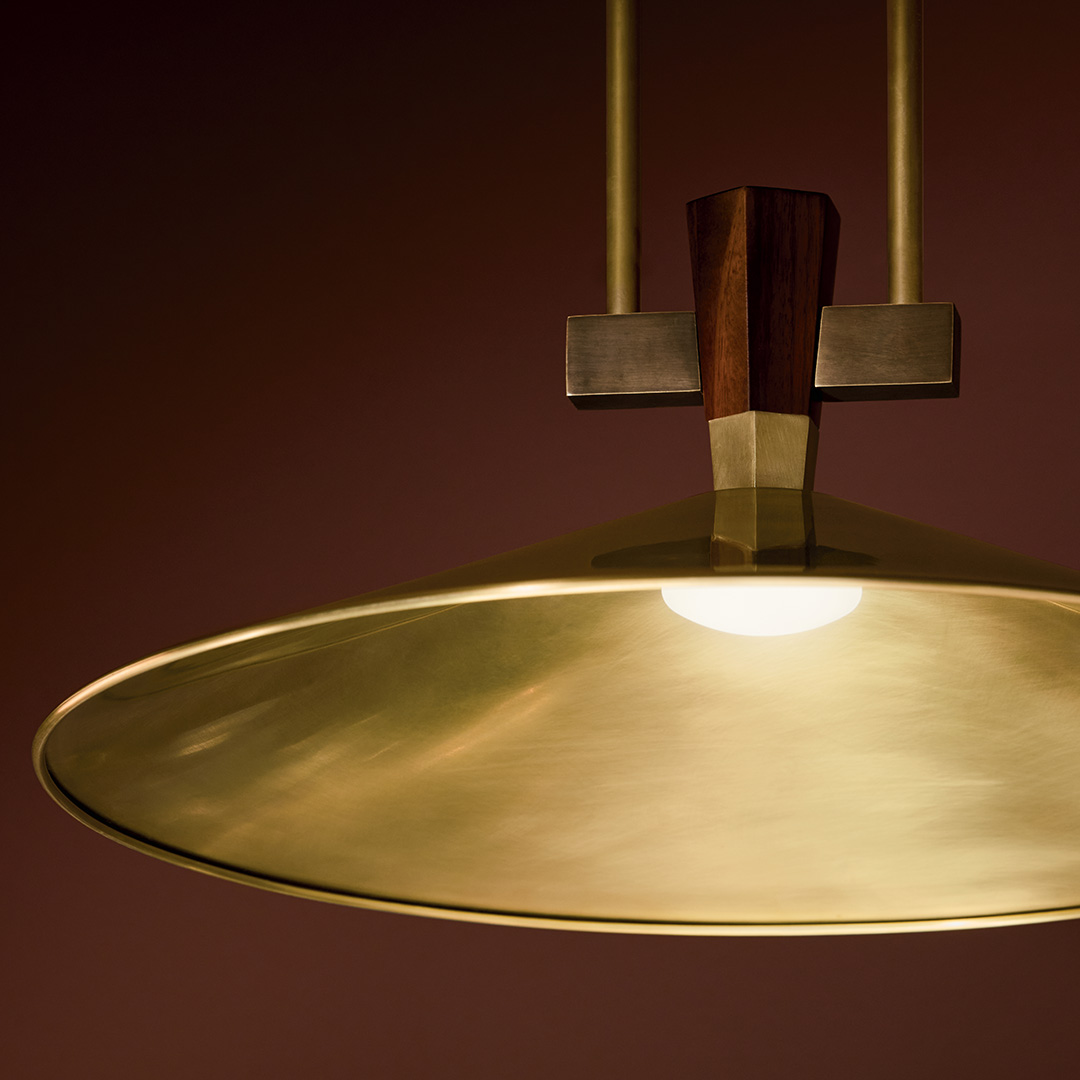 Tenon 20" LED Pendant in Lacquered Brass | Kichler Lighting