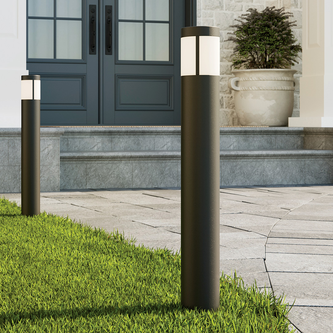 3000K 24" Round Bollards Black | Kichler Lighting