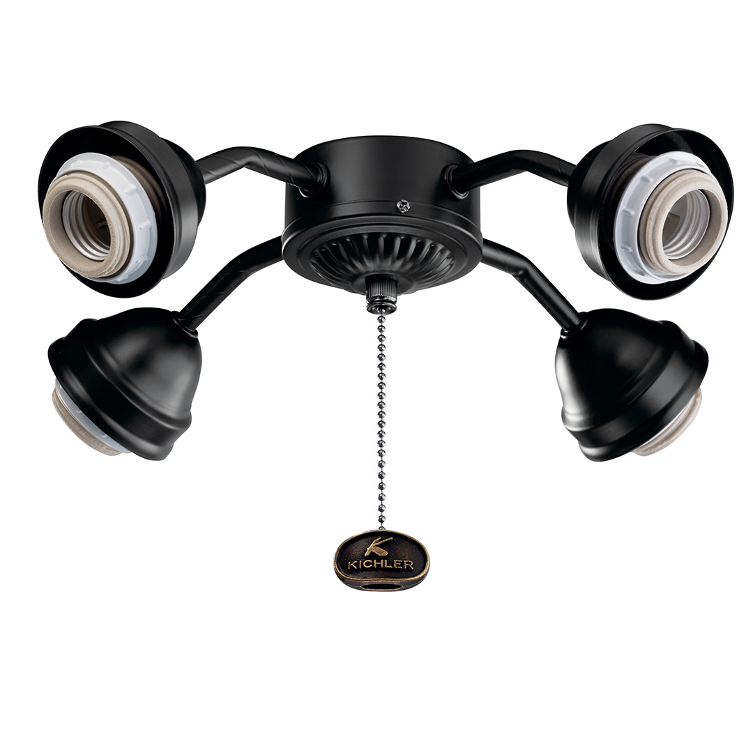 4 Light LED Bent Arm Fitter Satin Black | Kichler Lighting